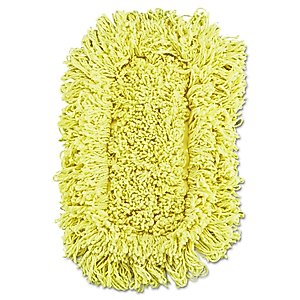Rubbermaid Commercial J15112CT Trapper Looped-End Dust Mop Head, 12 x 5, Yellow, 12/Carton