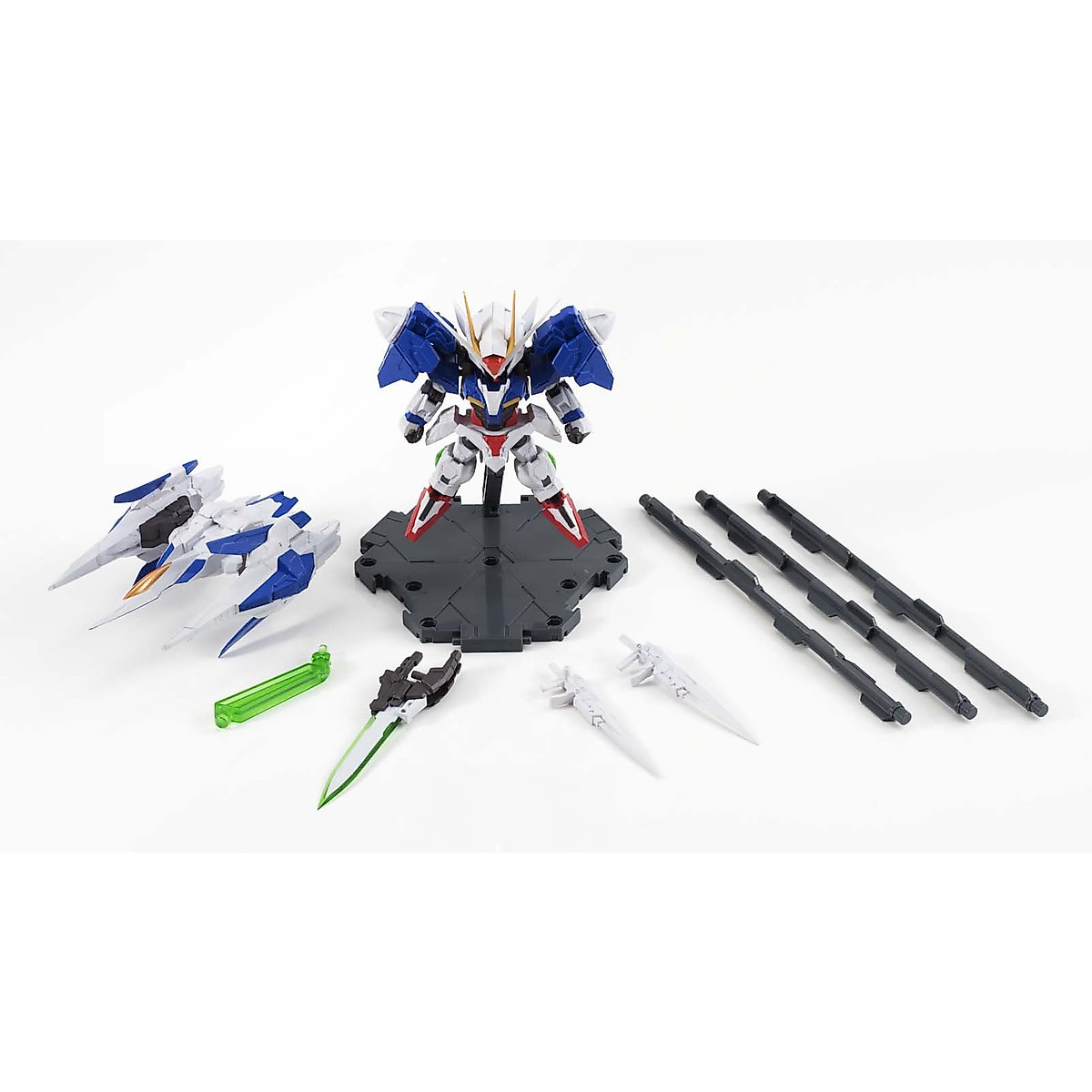 TAMASHII NATIONS Bandai Nxedge Style 00 Gundam and 00 Raiser 00 Gundam Action Figure