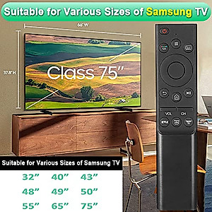 Universal Remote Replacement for Samsung TV Remotes BN59-01363 BN59-01357, Compatible with Samsung Smart-TV LCD LED UHD QLED 4K HDR TVs, with Netflix, Prime Video, Rakuten TV Buttons