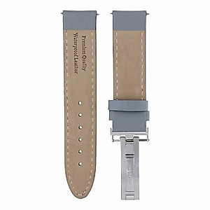 Ewatchparts 18-24MM GENUINE LEATHER WATCH BAND SMOOTH DEPLOY CLASP COMPATIBLE WITH IWC