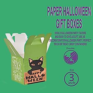 ATFUNSHOP 30PACKS Halloween Treat Boxes and Party Favors 240PCS Trick or Treat Candy Boxes for Classroom Students Exchange Halloween Carnival Prizes