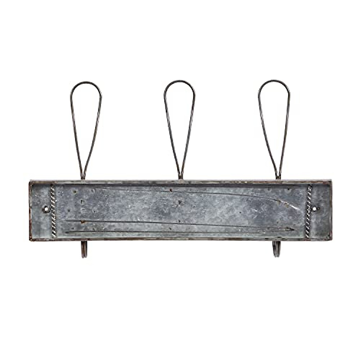 Deco 79 Wall Hook, 18" L x 4" W x 11" H, Grey