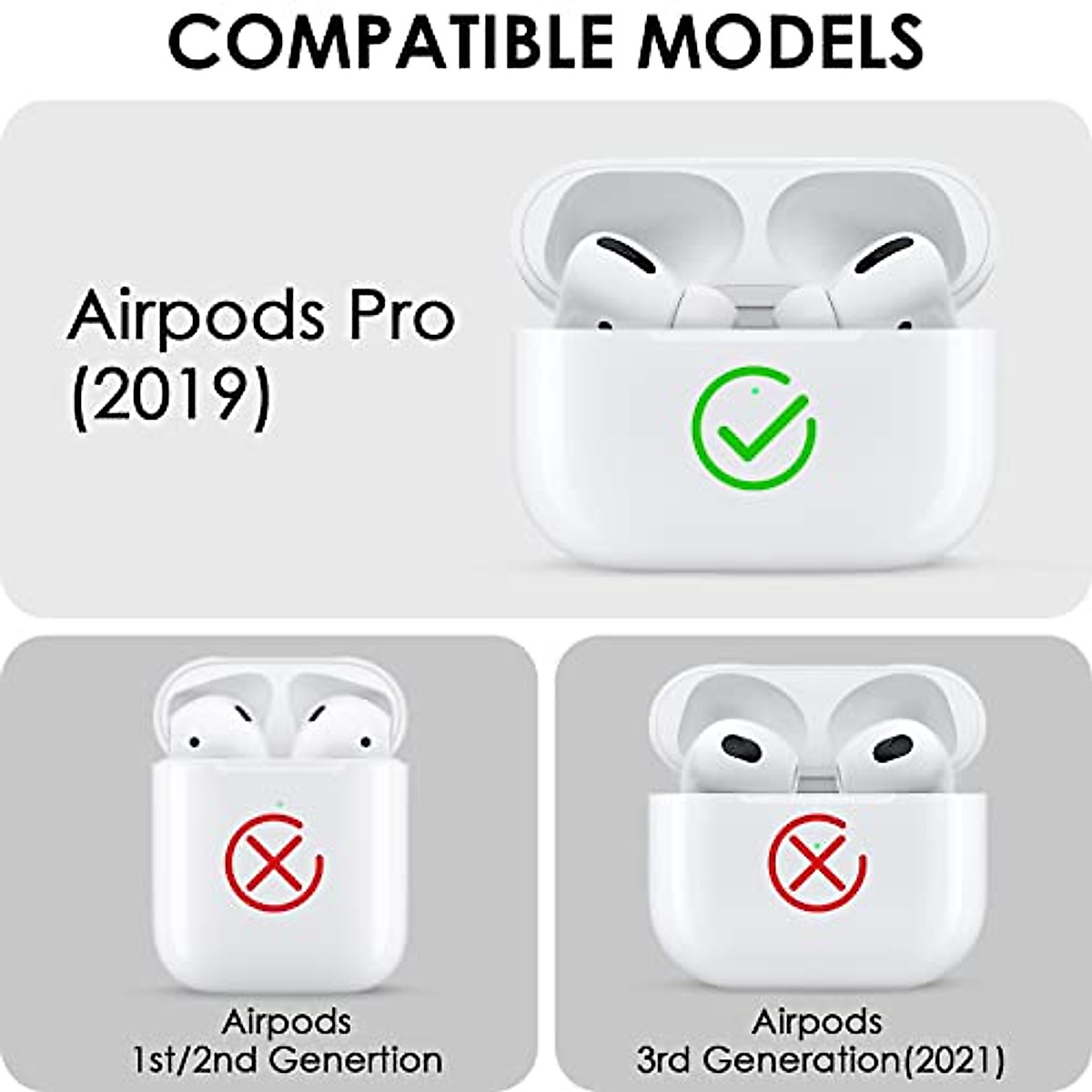 CAGOS Compatible with Airpods Pro Case, Cute Marble Protective Hard Case Skin Cover Portable & Shockproof with Keychain Accessories for Apple Airpods Pro Charging Case (Turquoise Blue)