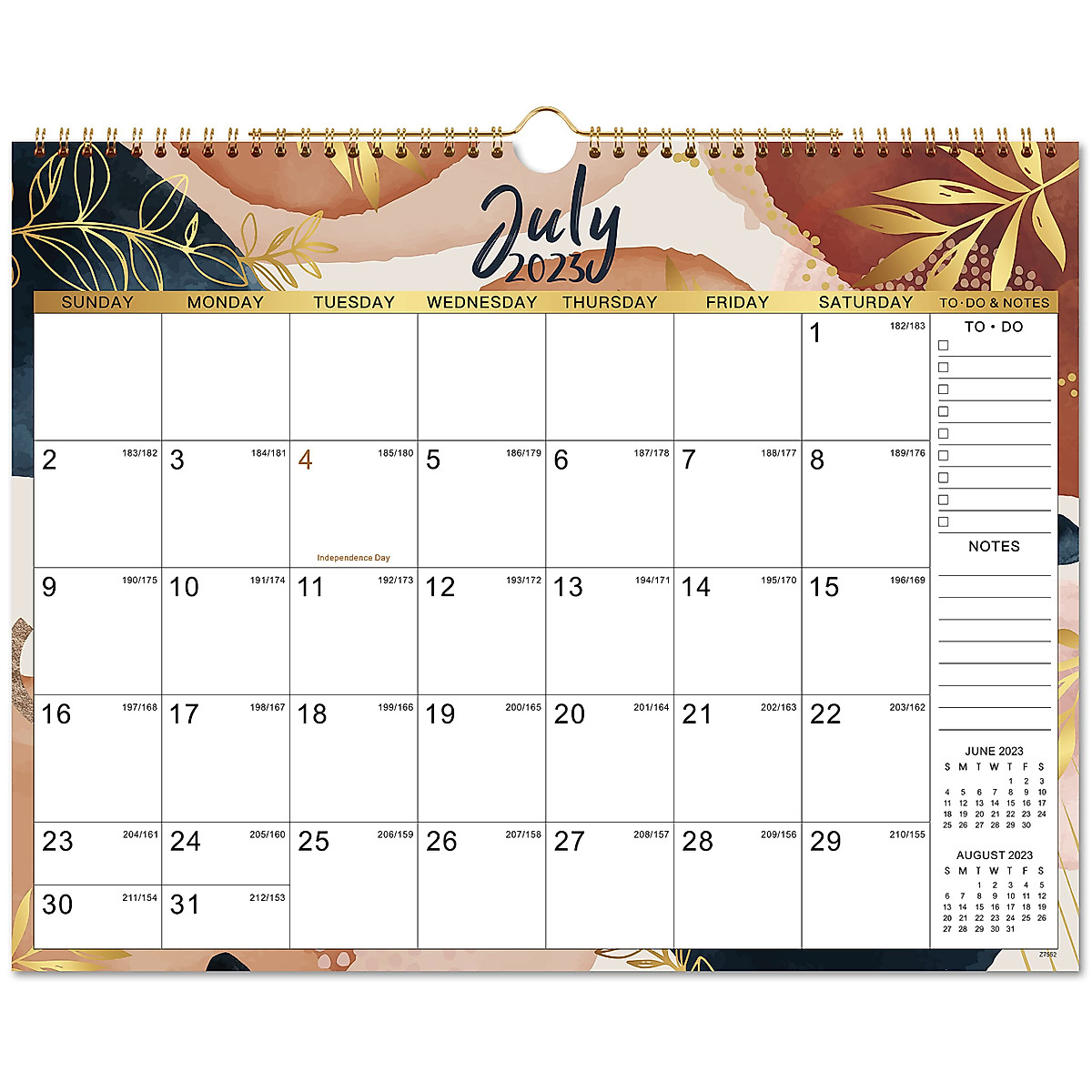 2023-2024 Calendar - July 2023 - Dec 2024, 11.6'' × 14.8'', Monthly Calendar 2023-2024, Spiral Bound, Hanging Hook, Premium Paper, Large Grids, Julian Dates