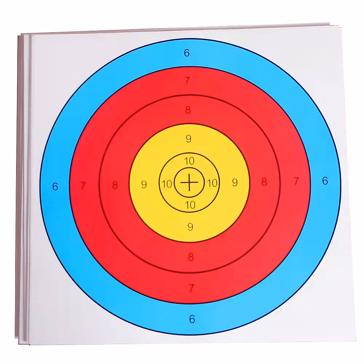 SDCYOW 60pcs Archery Targets Paper Arrow Targets for Air-Soft, BB Guns, Air Rifles Shooting Accessories, 16x16inch, 5-Ring Paper Target Face