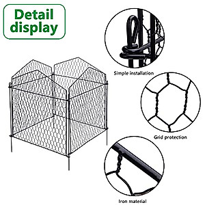 DECOHS 4 Packs Garden Plant Protector Cage-Chicken Wire Cloche Plant Protectors-Wire Plant Protectors for Protecting Vegetables Plants Flowers Shrubs from Animals