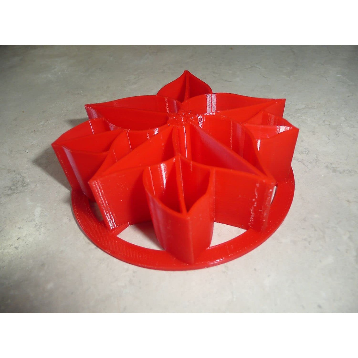 MINI SIZE POINSETTIA DESIGN CONCHA COOKIE CUTTER MEXICAN SWEET BREAD STAMP MADE IN USA PR4894