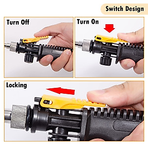 29 Inch Sprayer Wand, Stainless Steel 3/8" & 1/4" Brass Barb Replacement Sprayer Wand,Watering Wand with Shut off Valve & 3 Hose Clamps for Garden Car Window Cleaning (1 Set)