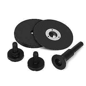 NuoDunco 2 Inch Cut Off Wheel with 1/4 Stem Mounting Mandrel for Die Grinder, W3/8" Arbor Hole Cutting Wheel for Metal & Stainless Steel Rotary Tool Drill Attachment Cutter Discs