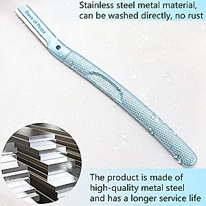Dove of peace Dermaplaning Tool Beauty,Metal eyebrow knife, face hair cleaning tool, Women's Shaving Razors & Blades (Sky blue)