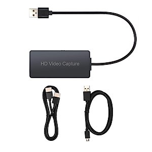 CAMWAY HD Video Capture USB 2.0 HDMI Video Game Capture Card,4k HDMI to USB 2.0 HD Live Capture Game Video Recording Box Support 2Output Capture for Windows Linux Mac OS YouTube OBS Twitch