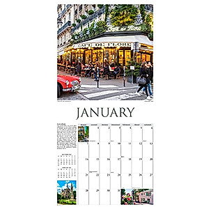 Willow Creek Press A Walk in Paris Monthly 2024 Wall Calendar (12" x 12")
