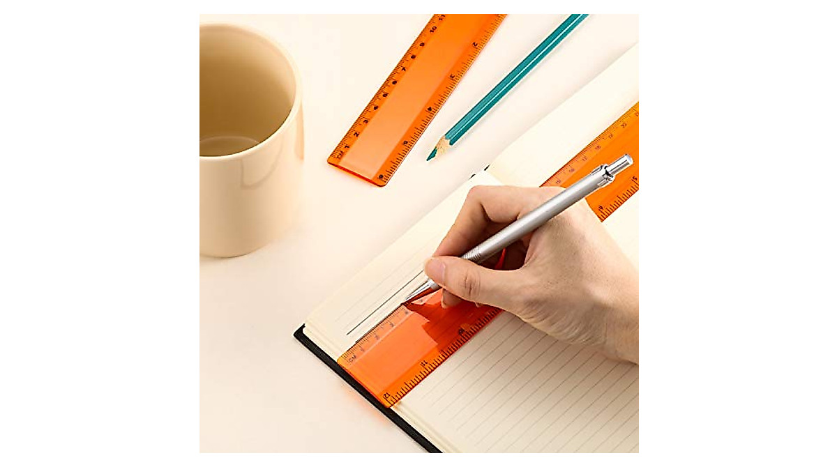 2 Pack Plastic Ruler for School & Office | EBOOT