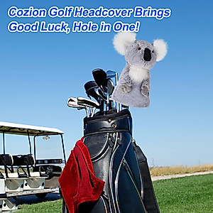 Cozion Golf Headcovers - Koala Golf Club Covers for Woods and Driver, Cute Animal Golf Club Head Covers