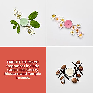 PartyLite 15-Piece Tealight Sampler, Fragranced Tea Light Candles Gift Set, Made in The USA (Tribute to Tokyo)