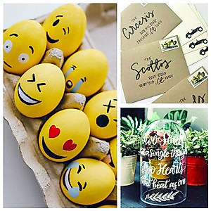 Overseas Permanent Paint Pens Black Markers - 2 Pack Single color Oil Based Paint Markers, Medium Tip, Quick Drying and Waterproof Marker Pen for Metal, Rock Painting, Wood, Plastic, Canvas, Mugs