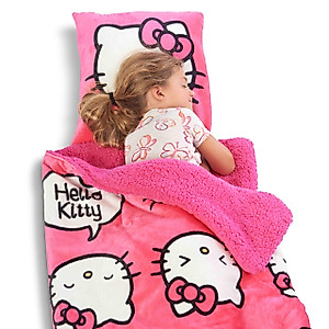 Northwest Hello Kitty Silk Touch Sherpa Slumber Bag, 27" x 56", Pink Pride