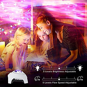Vinwark Star Projector, Galaxy Projector, Northern Lights Aurora Projector for Bedroom with Music Bluetooth Speaker and White Noise, Starry Night Light Projectors for Kids Adults