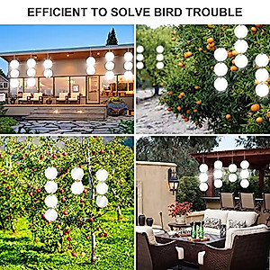 XPCARE 30 Pcs Bird Scare Discs -Highly Reflective Double-Sided Bird Reflectors, Upgraded Discs Set Reflective to Keep All Birds Away Like Woodpeckers, Pigeons, Ducks