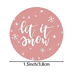 500PCS Merry Christmas Stickers Holiday Stickers Labels Roll 1.5 Inch Round Adhesive Xmas Decorative Sealing Stickers for Cards Gift Envelopes Boxes