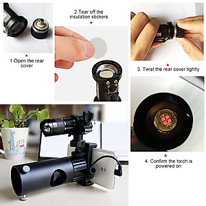 Maketheone Mini IR Flashlight 5W 850nm LED Adjustable Focus Torch, Infrared Light is Invisible to Human Eyes -to be Used with Night Vision Device