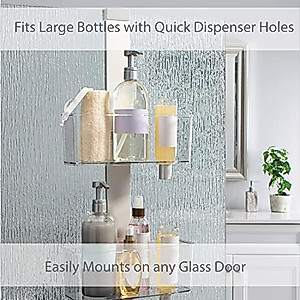 Bath Bliss Adjustable Aluminum 2 Tier Hanging Shower Caddy | Jumbo | Bathroom Storage | Good for Shampoo, Soaps, Razors, Wash Cloths | Rust Proof | Silver