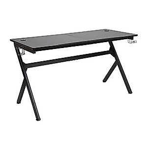 Flash Furniture 55" x 24" Extra Large Gaming Desk with Headphone Hook and Cup Holder - Free Mouse Pad