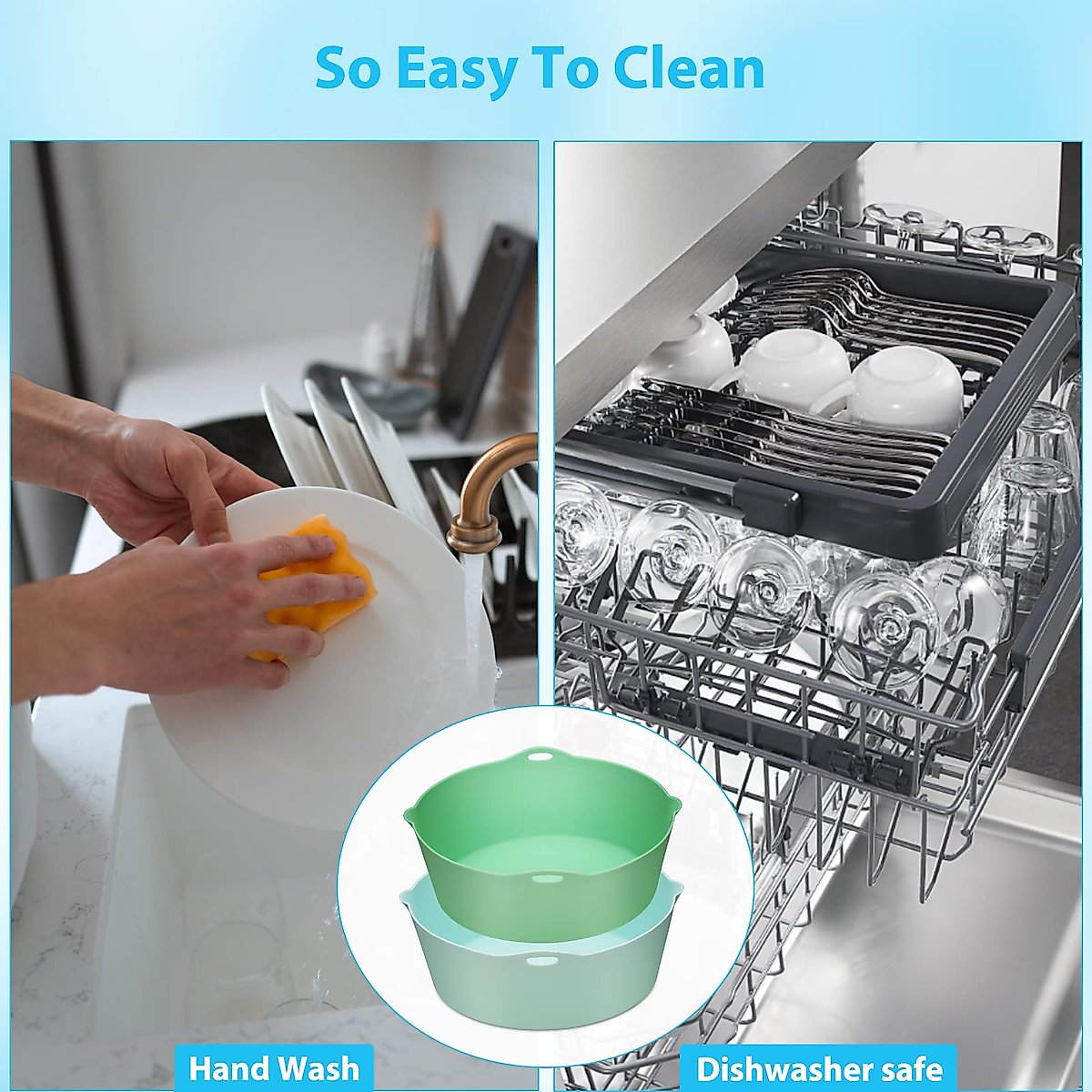 2Pack Silicone Slow Cooker Liners, Reusable Silicone 7 to 8 Quart Slow Cooker Divider Liner,Crock Pot liners,Divider Insert Slow Cooker Liners, BPA-Free, Dishwasher Safe, Oval Slow Cooker For 7QT-8QT