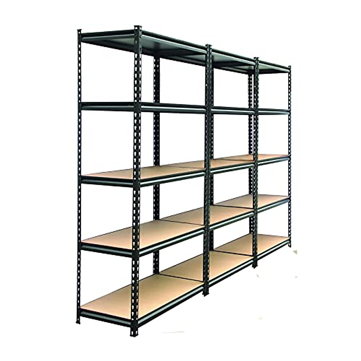 King’s Rack 5 Layer Black Steel Storage Rack Boltless Shelving Unit Tier Layer Height Adjustable Shelf Organizer 30" W x 12" D x 60" H