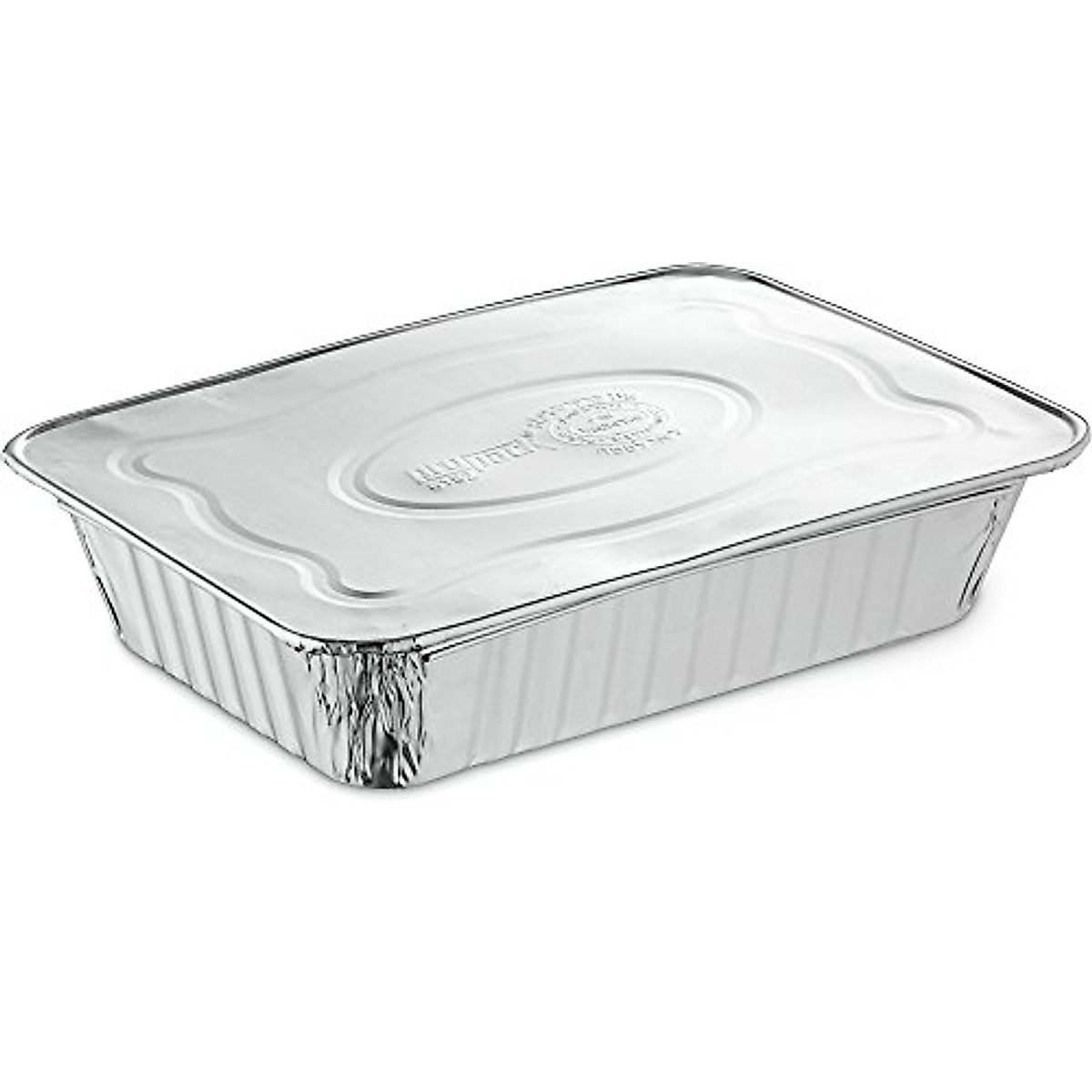 [20 Pack - 2 1/4 lb. Combo] Propack Disposable Aluminum Foil Meal Prep Cookware Oblong Pans With Foil Lids, Oven, Toaster, Grill, Cooking, Roasting, Broiling, Baking, Event, Take Out, Restaurant