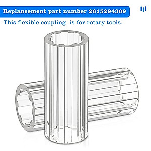 Etotel 395 Rotary Multi Tool Coupling Compatible with Dremel 2615294309 Rotary Tool Flexible Coupling Corded Replacement Part for Dremel Shaft Coupler - 4 Pack