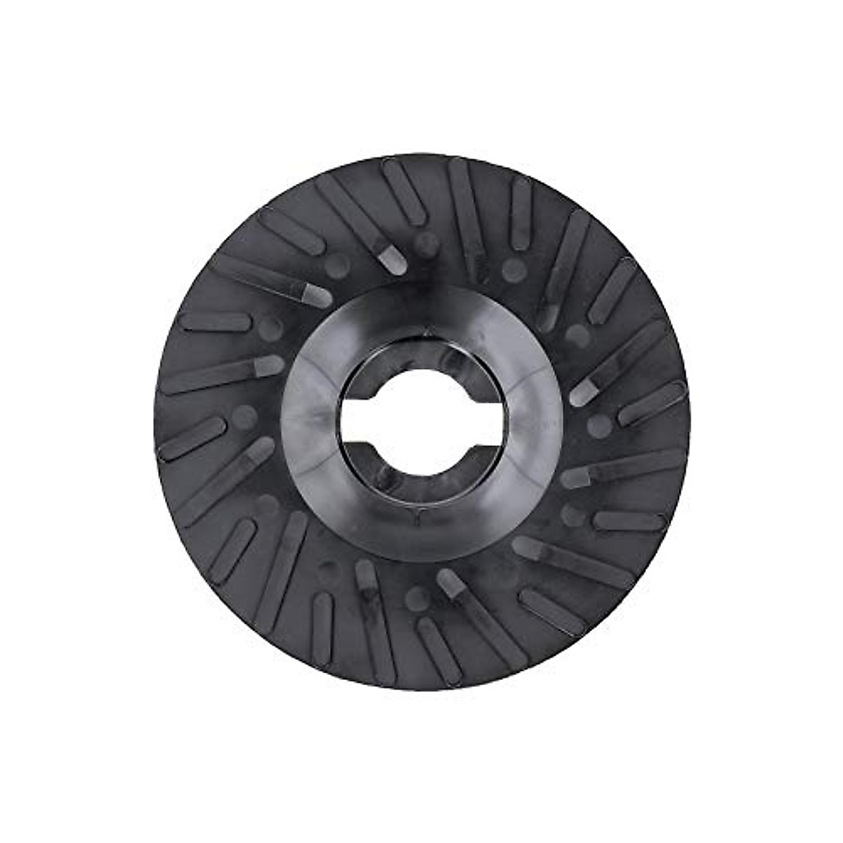 BOSCH MGX0450 4-1/2 In. X-LOCK Backing Pad with X-LOCK Clip - Medium Hardness, Use with Fiber Discs, for Applications in Metal Surface Finishing, Weld Blending, Rust Removal, Black