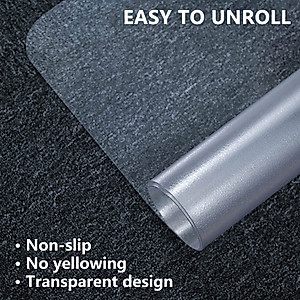 FuturHydro Chair Mat for Hardwood Floor, 30" x 48" Clear Anti-Slip Computer Desk Chair Floor Mat, Easy Glide, Transparent Mats for Office, Home and Gaming Floors (with Lip)