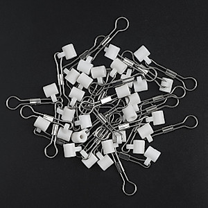 Fishing Line Sinker Slides with Safety Snaps, 30Pcs/Box High Strength Fishing Clip Snap Sinker Fishing Line Connector for Fishing Tackle