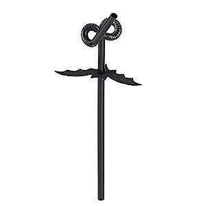 BinaryABC Halloween Bat Straws,Halloween Party Straws,Halloween Drinking Straws,Halloween Party Favors Decorations Supplies,50Pcs