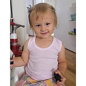 Bambini Cotton Baby Boy Baby Girl Rib Knit Sleeveless Infant White or Pastel Tank Tops Shirt 6-Pack 3-Pack by Miracle USA (0 Months, 6 Months, 6 Pack (Pink-Yellow-White))