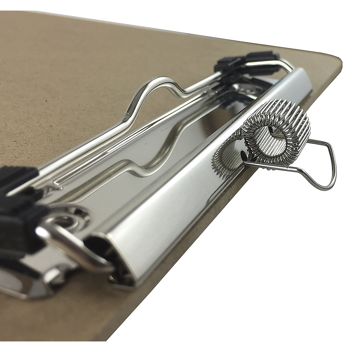 Pen Holder Clipboard, Letter Size, Low Profile Clip, Hardboard Single (Pen Included)