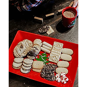 Waechtersbach Christmas Tree Serving Platter – Handmade Porcelain Red Serving Trays for Parties – Durable Christmas Snack Tray – Dishwasher & Microwave Safe Holiday Tray – Great Christmas Gifts