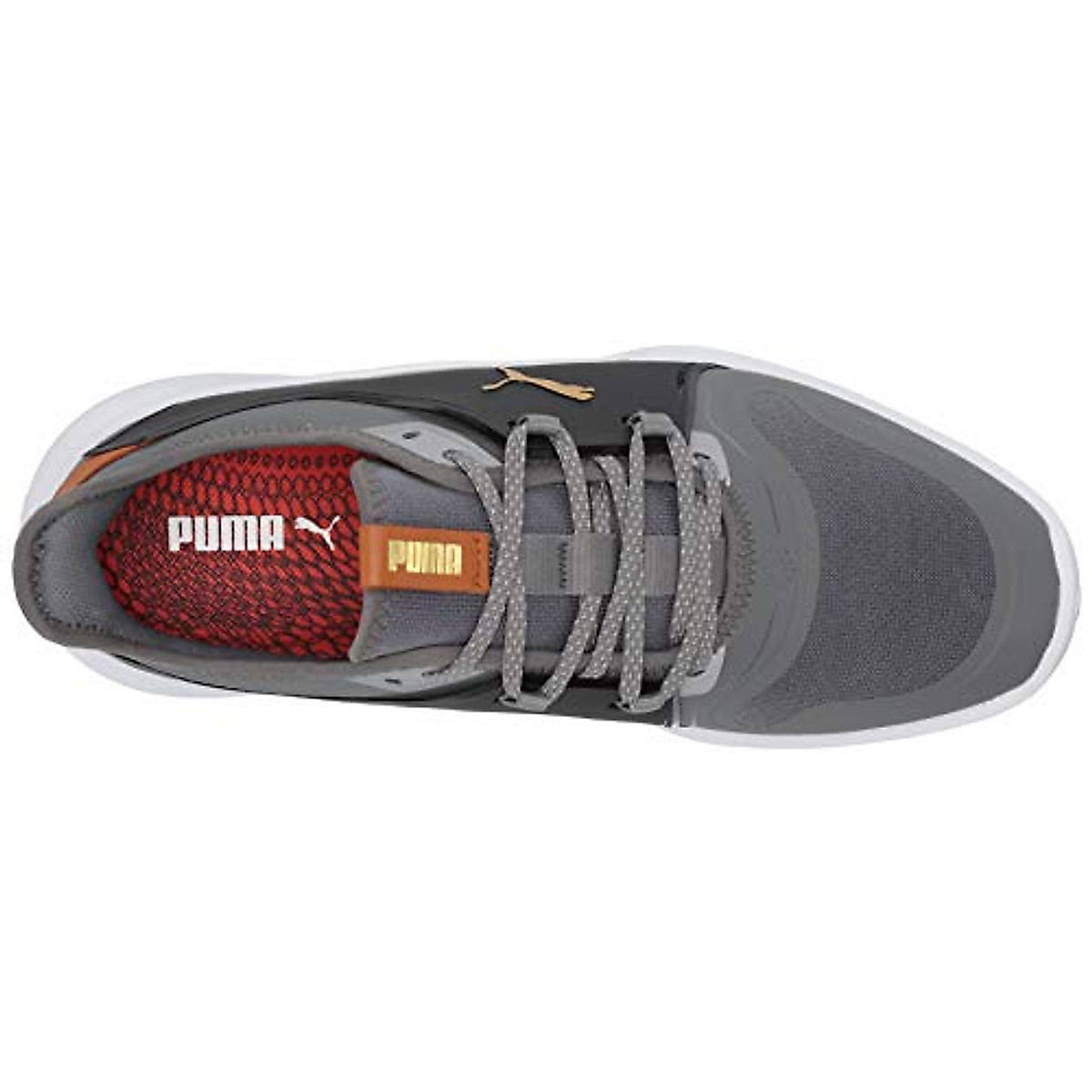 PUMA mens Ignite Fasten8 Golf Shoe, Quiet Shade-gold-puma Black, 10 US