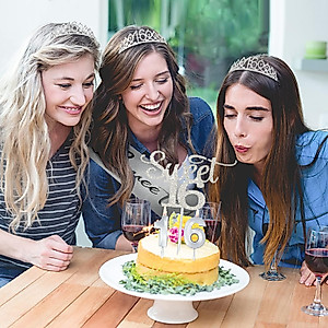 Silver Sweet 16 Birthday Decorations for Girls with 16th Birthday Sash and Tiara, Sweet 16 Cake Topper and Candles, 16 Birthday Balloons, Happy 16th Birthday Gifts for Sweet 16 Birthday Party