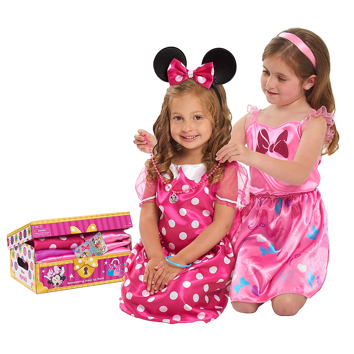 Disney Junior Minnie Mouse Bowdazzling Dress Up Trunk Set, Officially Licensed Kids Toys for Ages 3 Up by Just Play