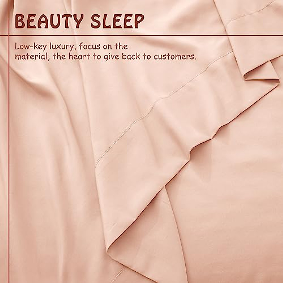 Vonty 4 Piece Full Sheet Set - Luxury Brushed Microfiber Sheets, Blush Pink Bed Sheets Set - 1200 Thread Count Sheets - Cooling and Wrinkle Resistant Bedding Sheets & Pillowcases with Deep Pocket