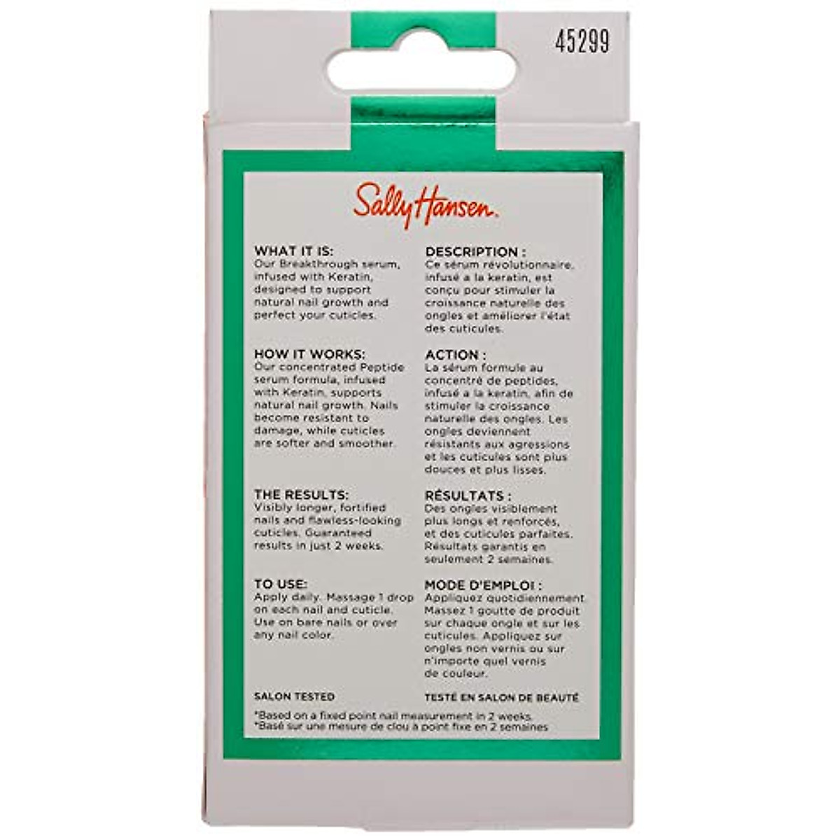 Sally Hansen Nailgrowth Miracle®, Nail Strengthener, Nail Protectant, Nail Serum, Includes Biotin and Peptides