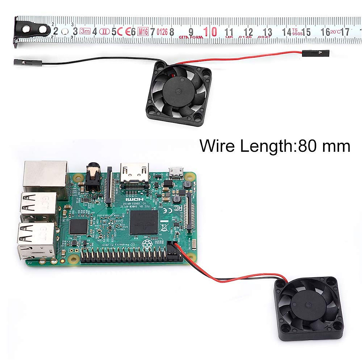 for Raspberry Pi Fan, 4Pcs for Raspberry Pi Cooling Fan Brushless CPU Cooling Fan Heatsink Cooler Connector Separating One-to-Two Interface 3.3V 5V for Raspberry Pi4 Pi3 B+, Pi 3, Pi 2, Pi 1 B+