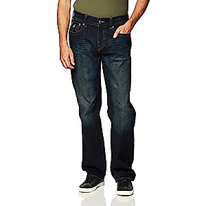 True Religion Men's Ricky Straight Leg Jean with Back Flap Pockets, Last Call, 38W X 32L