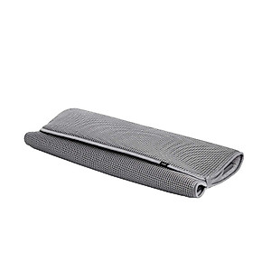 Umbra Udry Dish Rack and Microfiber Drying Mat – Space-Saving Design Folds Up for Easy Storage, Basic Rack, Gray