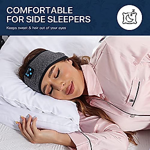 Perytong Sleep Headphones Adjustable Bluetooth Headband, Sleep Headband Bluetooth Headphones Sleep Mask with Ultra-Thin HD Stereo Speakers Perfect for Side Sleepers,Insomnia,Workout,Jogging,Yoga,Gift