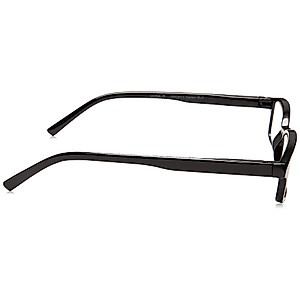 Foster Grant mens Boston Square Glasses Reading Glasses, Black/Transparent, 59 mm US