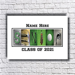 Personalized Senior night Golf Gift, Team Gifts, Class of 2023, Party Decor, 8x10 OR 11x14 printed on matte photo paper