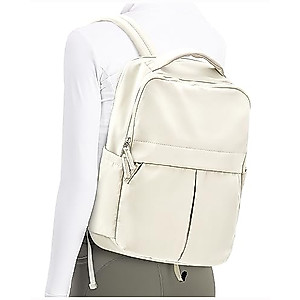 suratio Laptop Backpack for Women Casual Daypack Backpacks Travel Backpack for Traveling on Airplane Work Backpack for Men Lightweight Computer Backpack College Teacher Backpack(Beige)